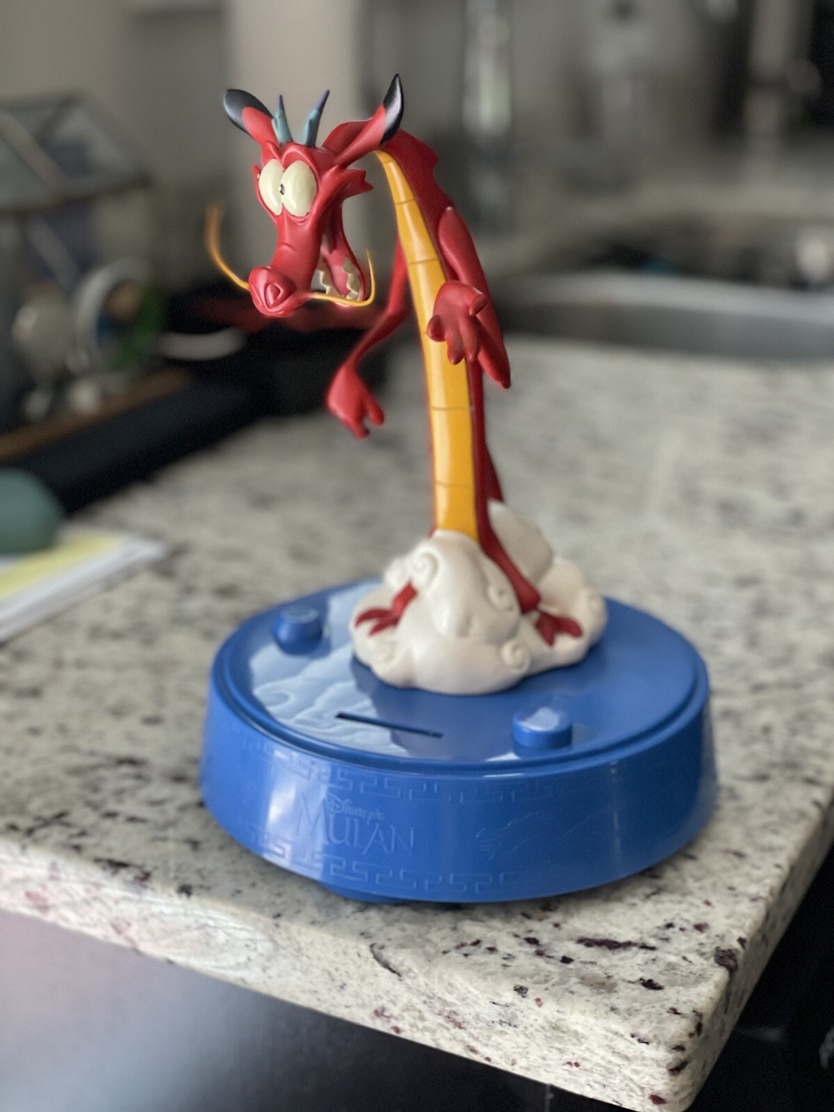 Vintage Disney Mulan Mushu Electronic Talking and Dancing Coin Bank ...