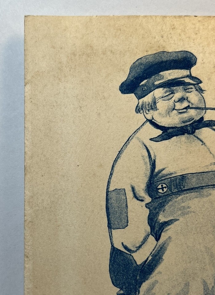 Dutch Man w/ Pipe, Glad I’m Thick Undt Fat, Artist Bernhardt Wall c1912 ...