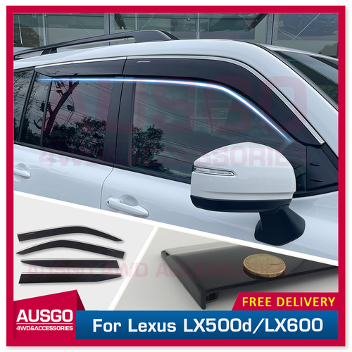 AUSGO Injection Stainless Steel Weather Shields for LEXUS LX LX500d ...