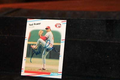 Ted Power Cincinnati Reds Baseball Signed Card Autographed Auto | eBay