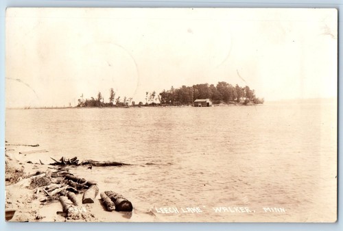 Walker Minnesota MN Postcard RPPC Photo View Of Leech Lake 1930 Posted ...