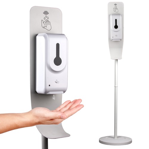 1000ml Automatic Liquid Soap Dispenser Steel Floor Stand Touchless ...