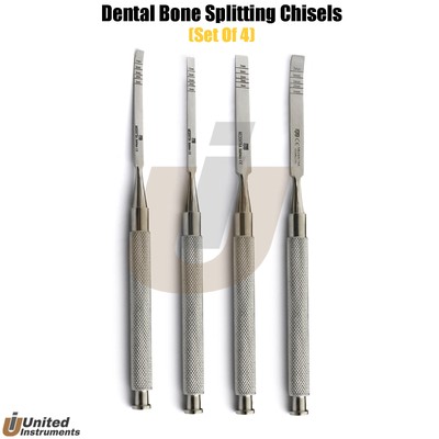 4Pc Implant Dental Osteotome Bone Ridge Expansion Chisels Oral Surgery ...