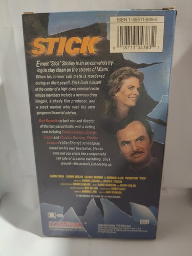 Stick VHS Tape - Burt Reynolds - Candice Bergen - George Segal ...