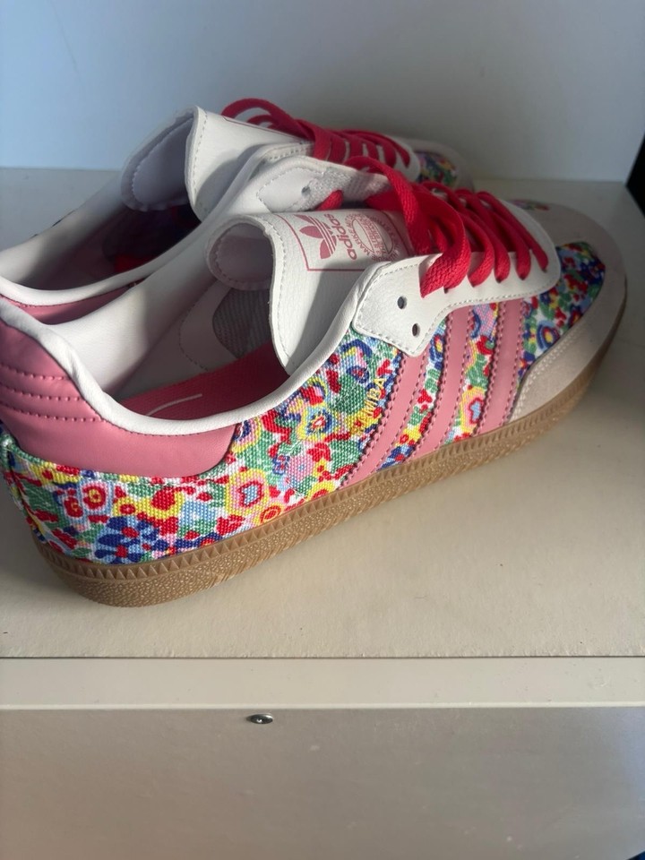 Adidas x Liberty London Samba Trainers UK 8 EU 42 Floral Pink | eBay UK