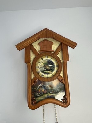 Thomas Kinkade Cuckoo Clock 'Timeless Memories' Bradford Exchange ...