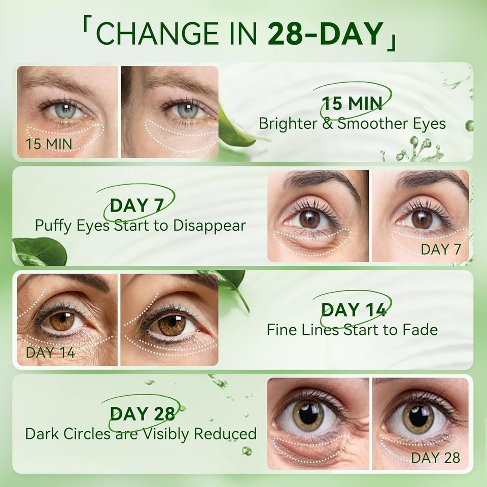 Aloe Vera Eye Masks 60 Pcs Under Eye Patches Dark Circles Wrinkles ...