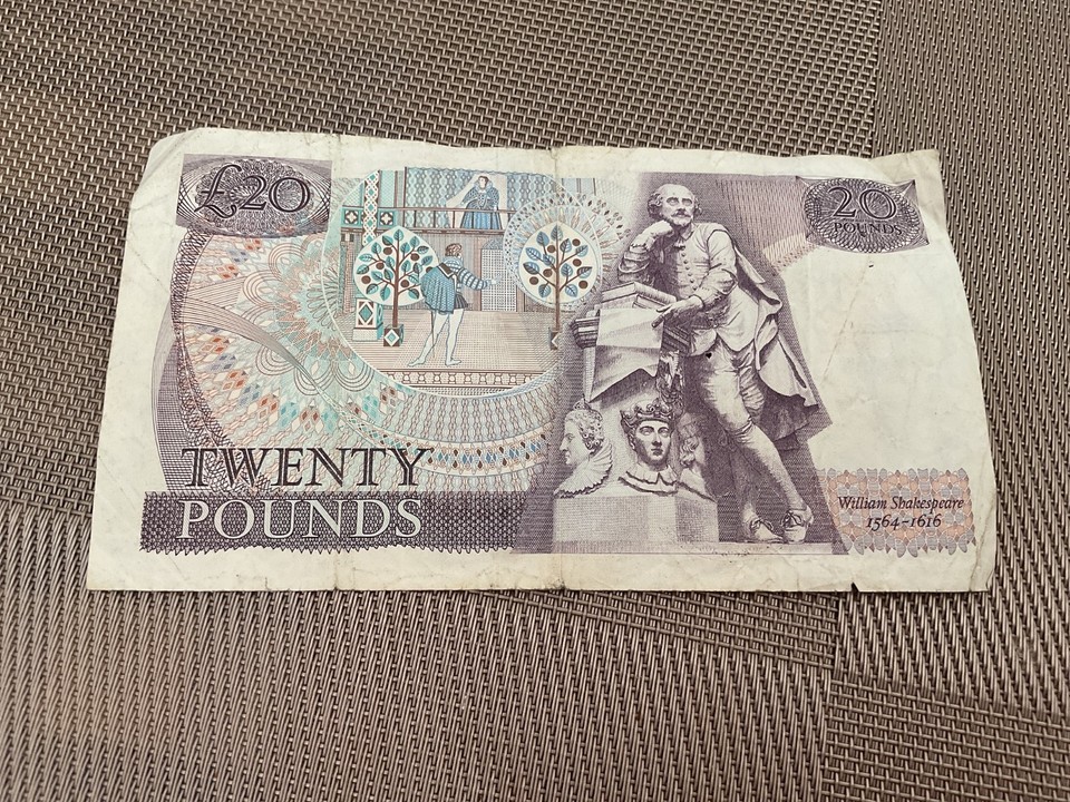 Bank of England Twenty Pound (£20) note - Somerset - Shakespeare ...