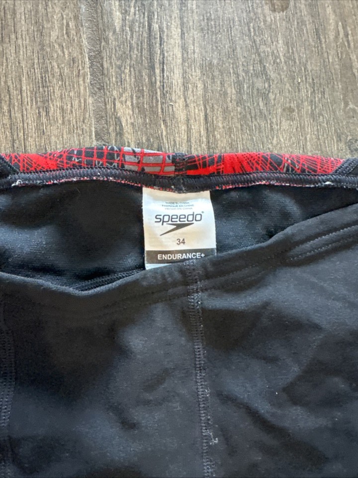 Speedo Endurance Men’s Red And Black Running/Swim/Bike Shorts Size 34 ...
