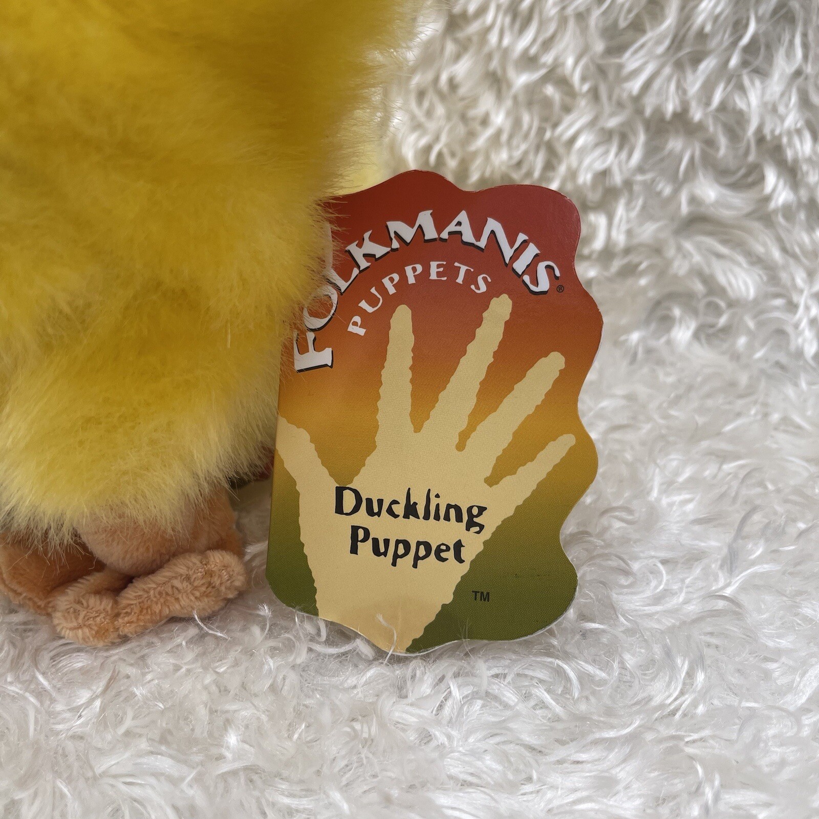 Folkmanis Duckling Puppet Yellow Duck Plush Stuffed Animal 10" Hand ...