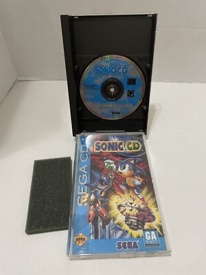 SONIC CD SEGA CD VIDEO GAME CIB COMPLETE WITH MANUAL REGISTRATION CARD ...
