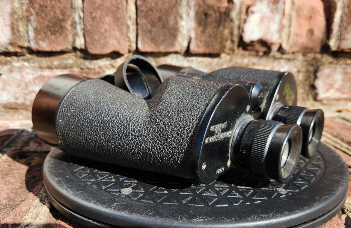 WWII US Army Binoculars M16 7x50 & M24 Clear Sights Leather Case D45874 ...