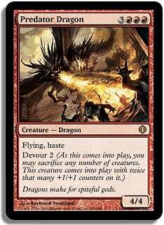 Predator Dragon Shards of Alara HEAVILY PLD Red Rare MAGIC MTG CARD ...