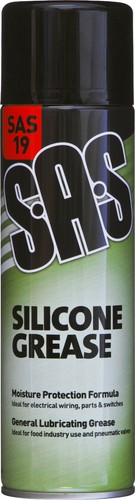 12 x SAS Silicone Grease Spray Aerosol Waterproof Lubricant Lube 500ml ...