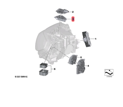 NEW BMW X3 G01 M F97 LEFT LED HEADLIGHT HIGH CONTROL MODULE 63115A0E623 ...