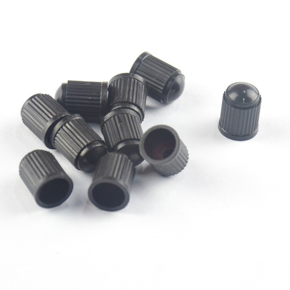100 Pcs Plastic Rubber Tire Tyre Valve Cap With O-ring For Car ...