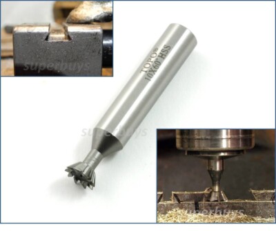 10mm End Mill Dovetail Cutter 60 Degree HSS Flute Metalwork Cutting ...