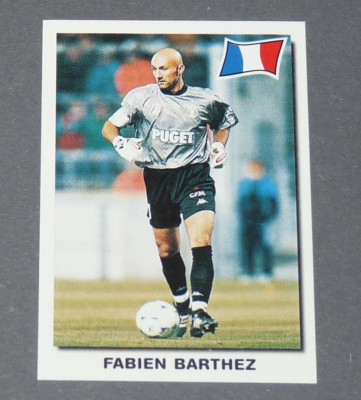 10 FABIEN BARTHEZ AS MONACO FRANCE PANINI SUPER FOOTBALL 99 1998-1999 ...