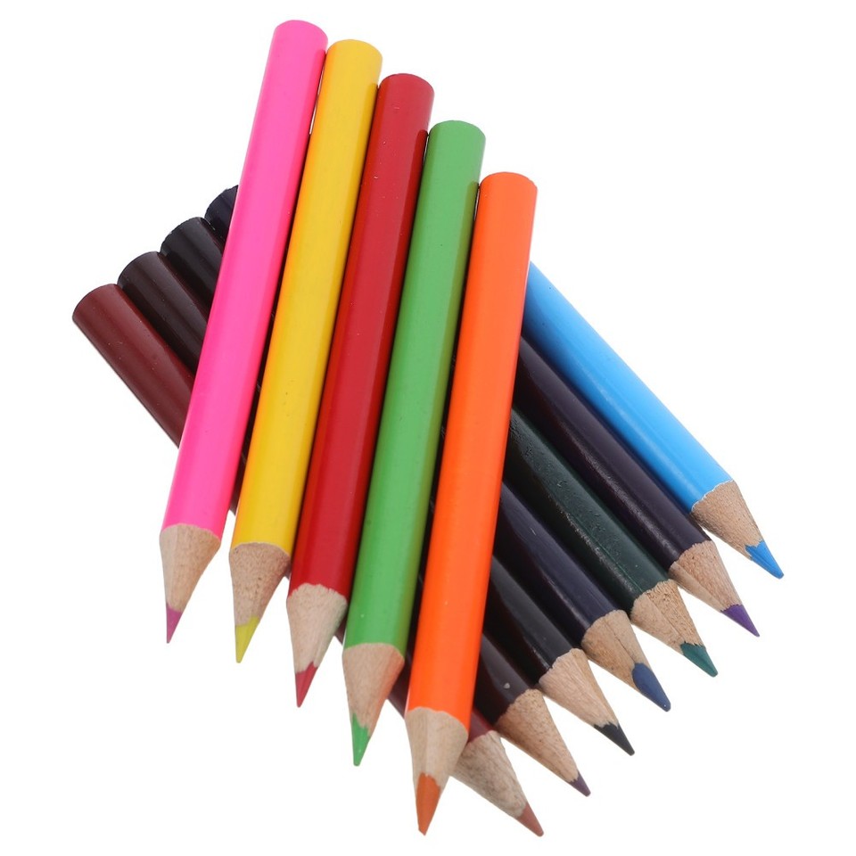 60 Pcs Mini Colored Pencils Wooden Short Drawing Pencils For School And ...