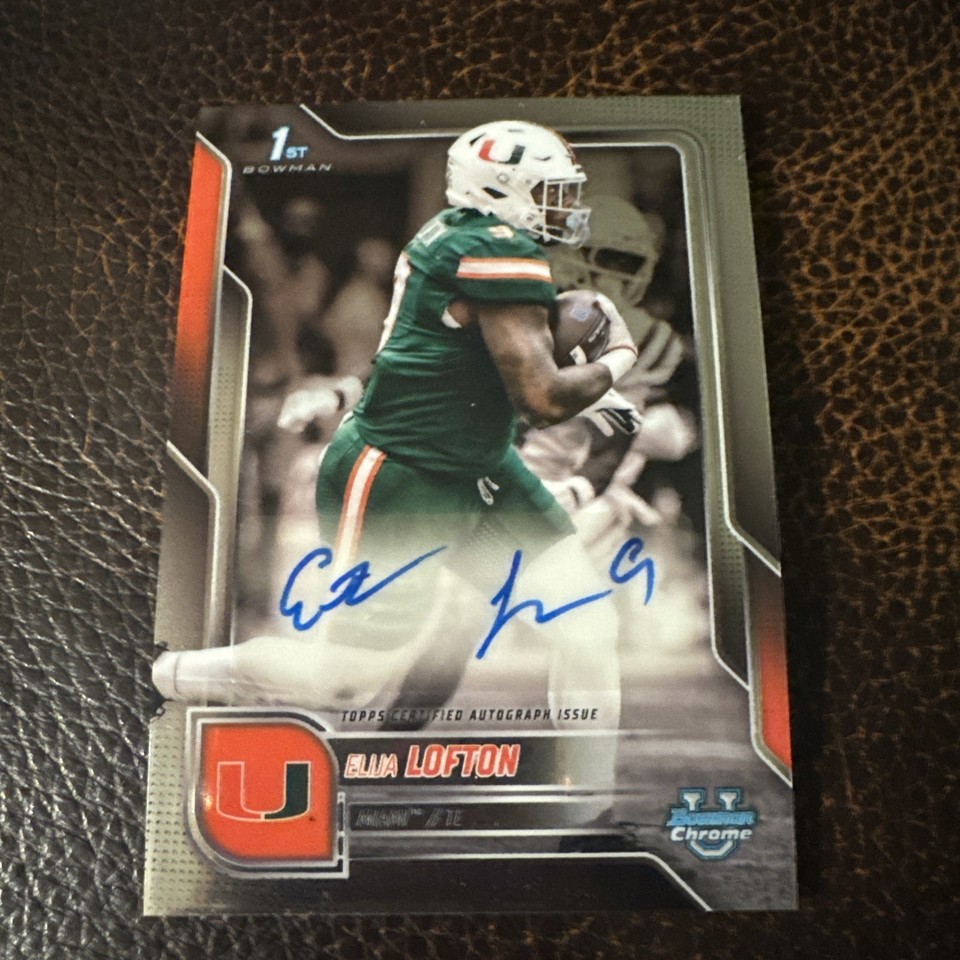2025 Bowman U Chrome MIAMI HURRICANES LOT ( Autos , Refractor ) Carson ...
