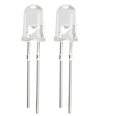 200pcs 5mm White Round LED Diode Electronics Component Emitting Light 3 ...