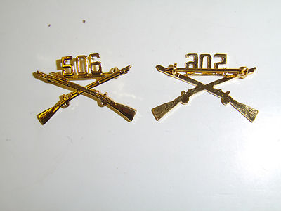 0223s WW2 US Army 506 Parachute Infantry Regiment PIR Crossed Rifle ...