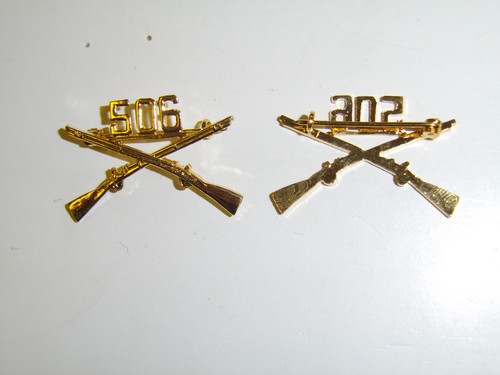 0223s WW2 US Army 506 Parachute Infantry Regiment PIR Crossed Rifle ...