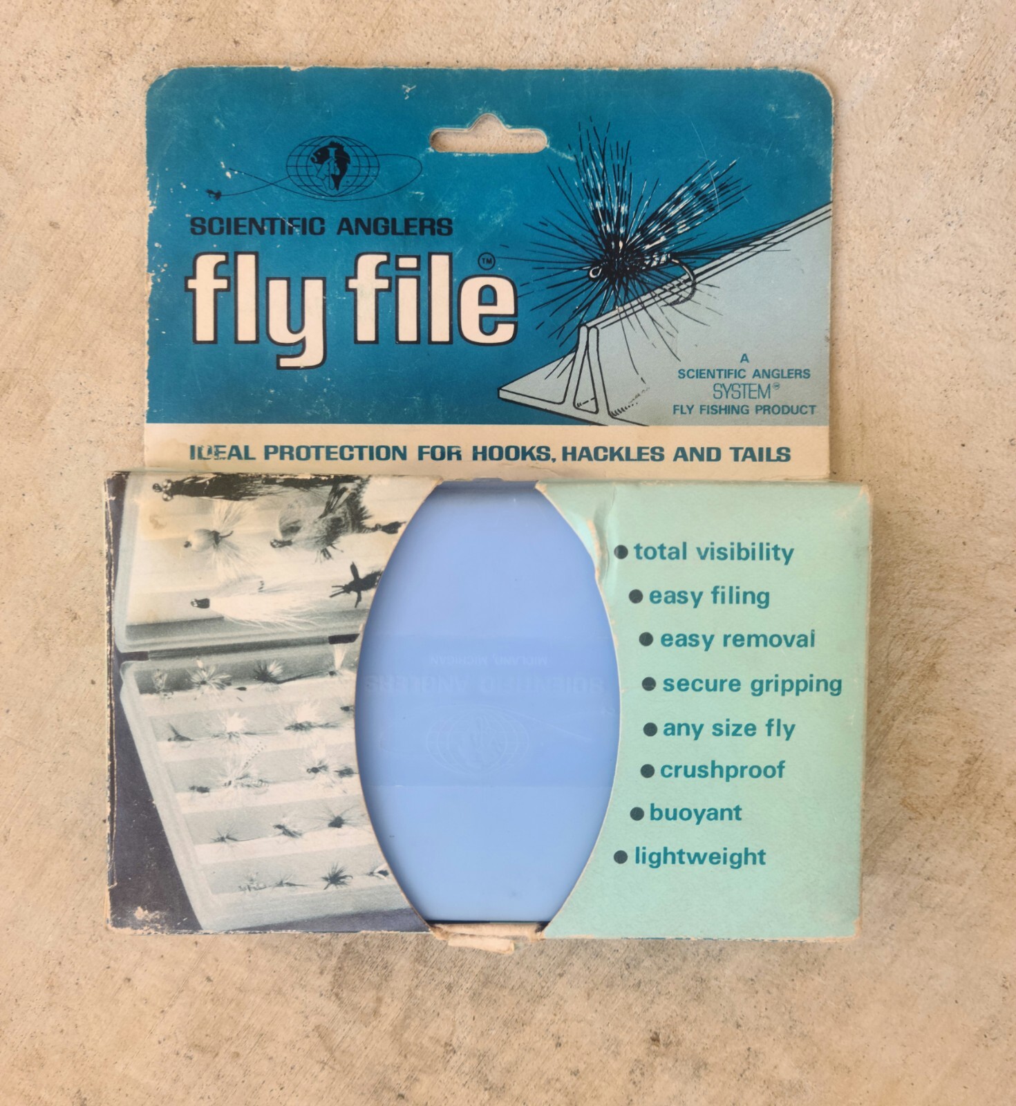 VINTAGE Scientific Anglers Fly File Fishing NOS 6 1/4 L X 3 7/8 W X 1 1 ...
