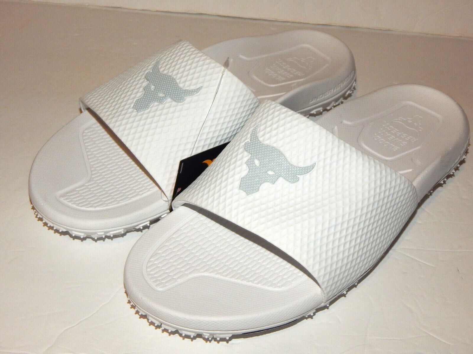 Under Armour Men Project Rock Michelin Fat Tire SZ 13 WHITE Sandals ...