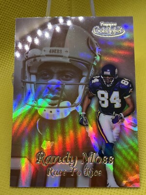 1999 Topps Gold Label Race to Race to Rice Gold Randy Moss Jerry Rice # ...