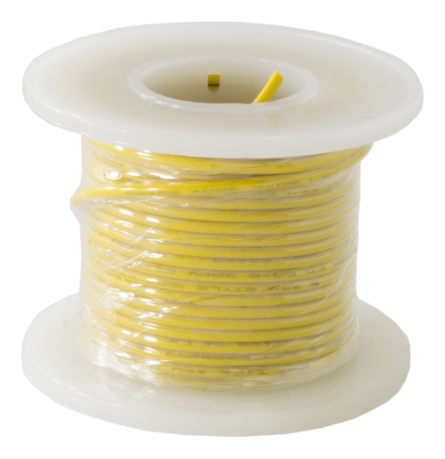 25 Feet Yellow 22 Gauge Solid Hook-Up Wire, Tinned Copper, PVC ...