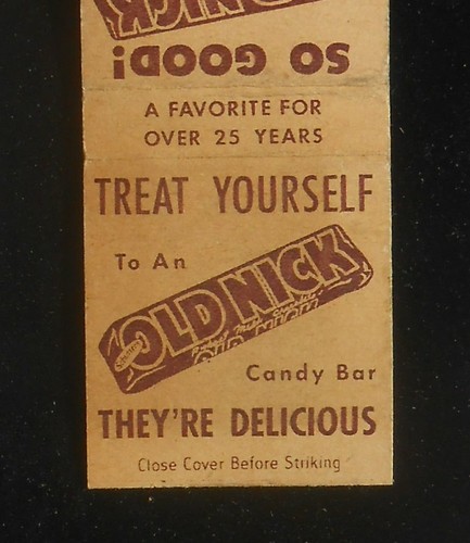 1940s Treat Yourself Old Nick Candy Bar You'll Want More A Favorite for ...