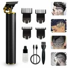Professional Trimmer Barber Set with 4 Guide Comb for Men Trimming ...