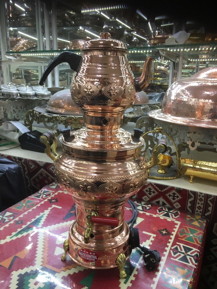 Vintage Turkish Handmade Handcrafted Copper Electric Samovar Semaver ...