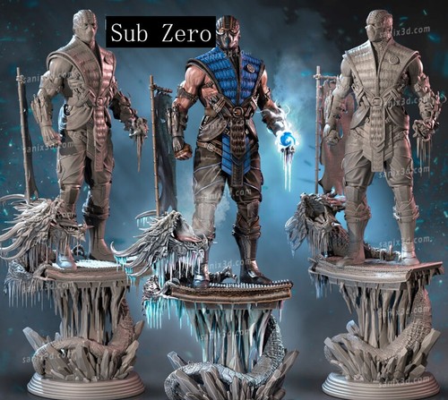 1/24 Sub Zero Mortal Kombat Unpainted Unassembled Resin Model Garage ...