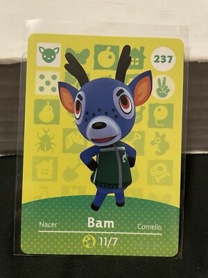 Bam 237 Animal Crossing Amiibo Card Series 3 Brand New Never Scanned | eBay