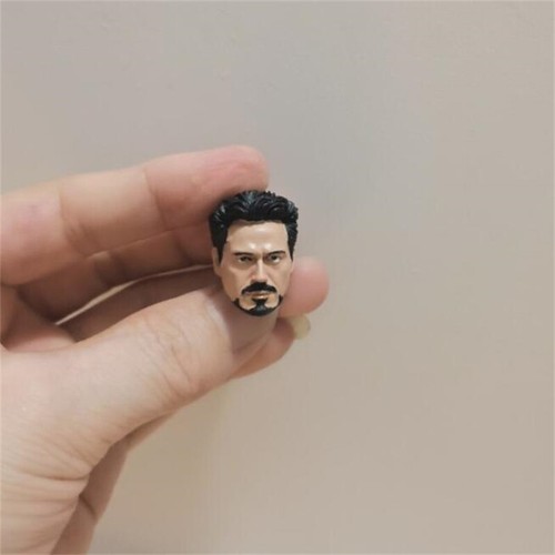 Painted 1/10 Scale Iron Man Tony Stark Head Sculpt Fit 7" Neca ...