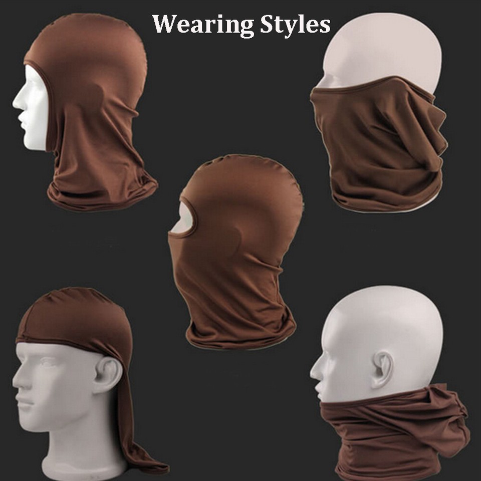 Balaclava Full Face Mask Hiking Fishing Face Cover Hood Head Cover Face ...