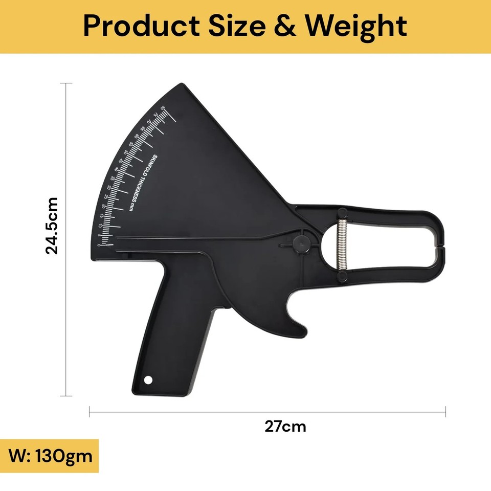 80mm Skinfold Caliper Body Fat Caliper Fitness Testers Analyzer Fat ...