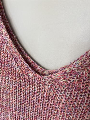 Revolve John + Jenn Peta Crochet Tank Top Medium Rainbow Prism Granny ...