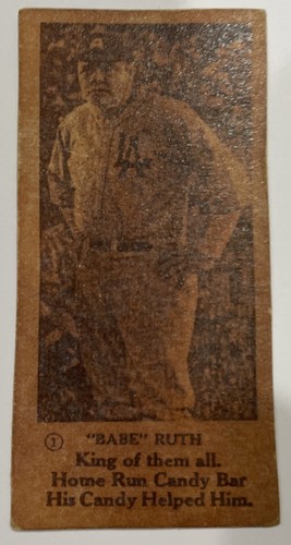 1928 - #1 - BABE RUTH-King Of Them All-HomeRunCandyBar- His Candy ...