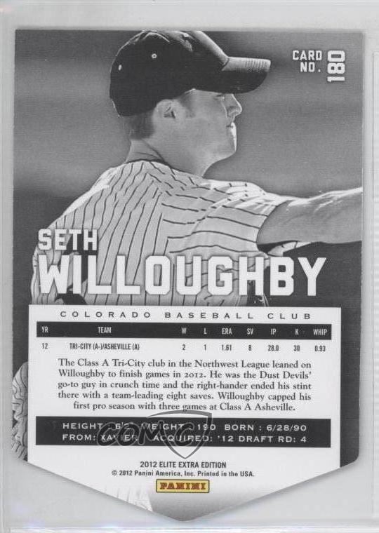 2012 Elite Extra Edition Status Emerald Die-Cut /25 Seth Willoughby ...