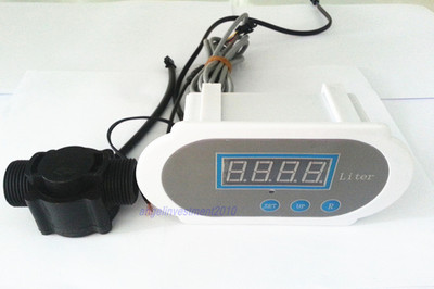 NEW 1/2" water Flow Meter Digital LED with hall flow Sensor 12V auto ...