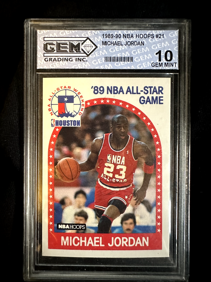 1989 NBA HOOPS MICHAEL JORDAN ALL-STAR GAME #21 HOF RARE CARD PSA GEM ...
