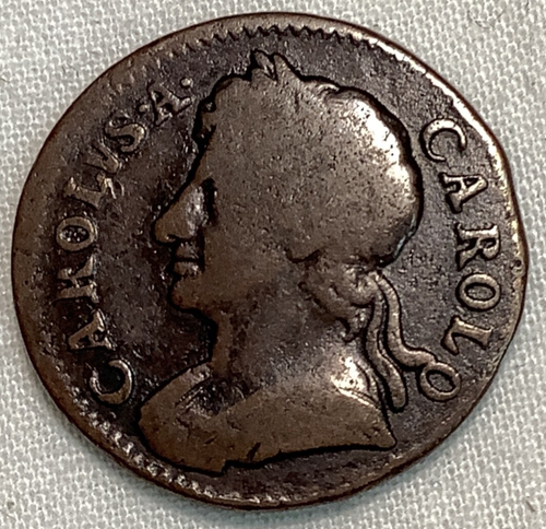 1673 British One Farthing copper coin | eBay