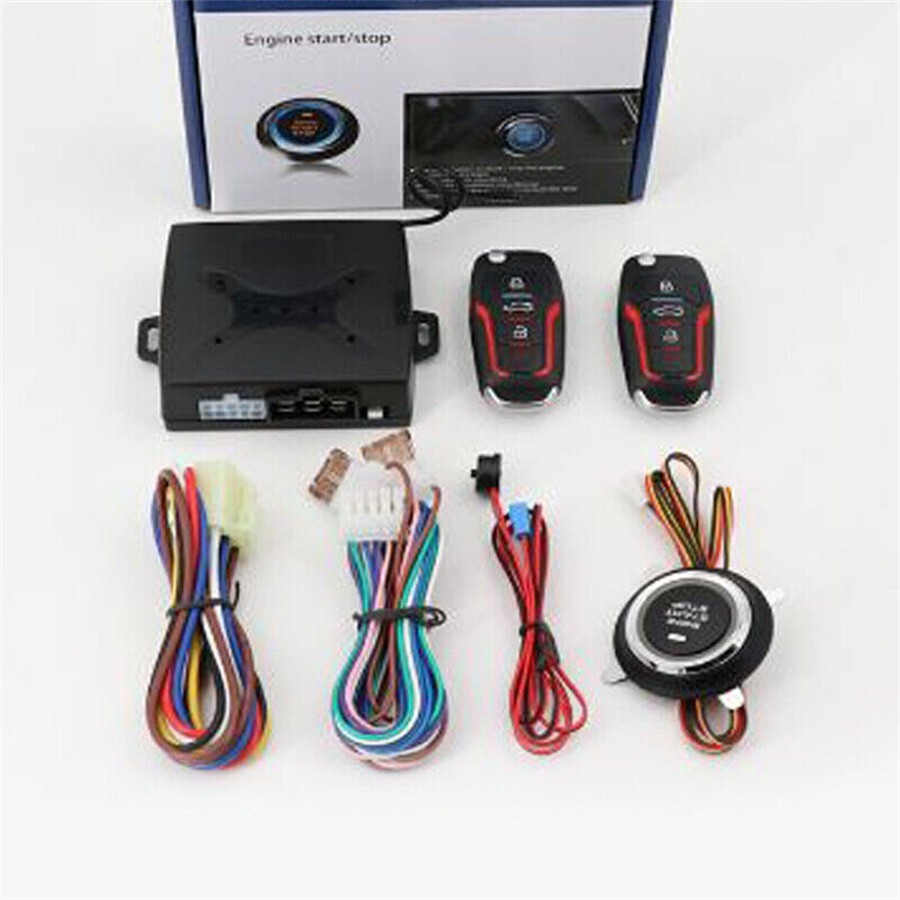 Keyless Entry Engine Start Alarm System Push Button Remote Starter Stop ...