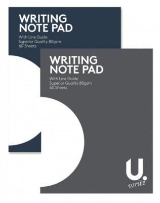 Plain Writing Pad Paper Notebook Note Pad Stationery College Work White ...
