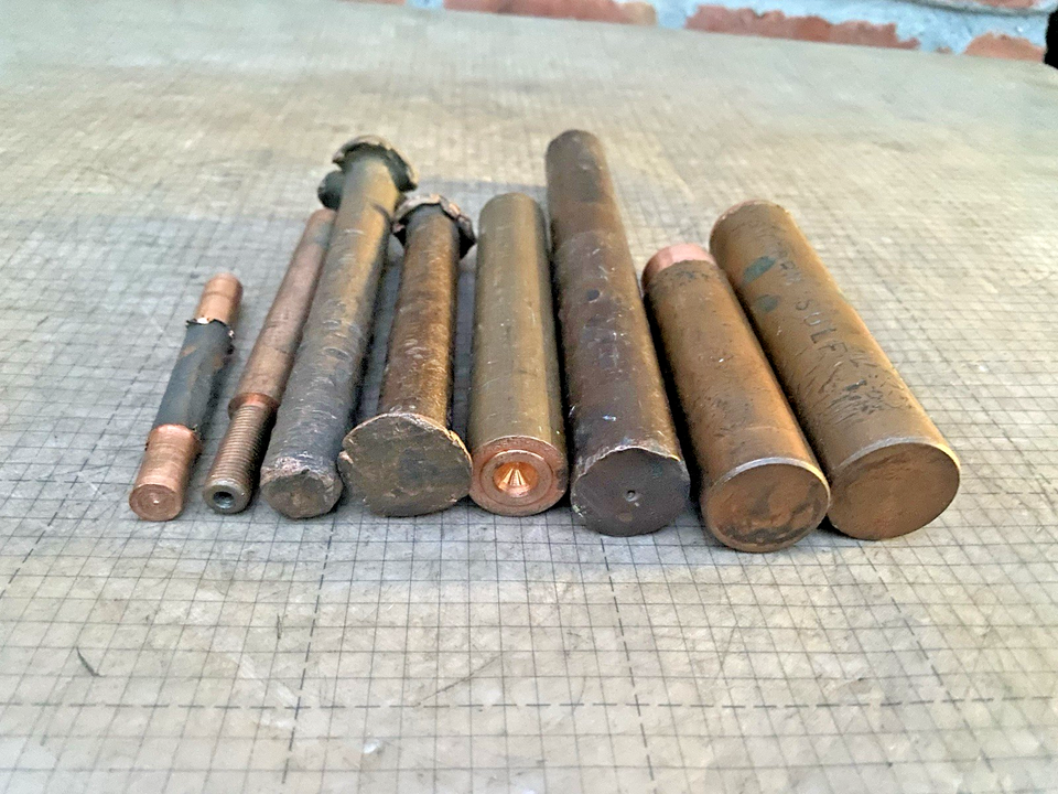 8 VTG Solid Copper Punch Round Bars 1/2", 3/4", 1" Machinist Lathe Old ...