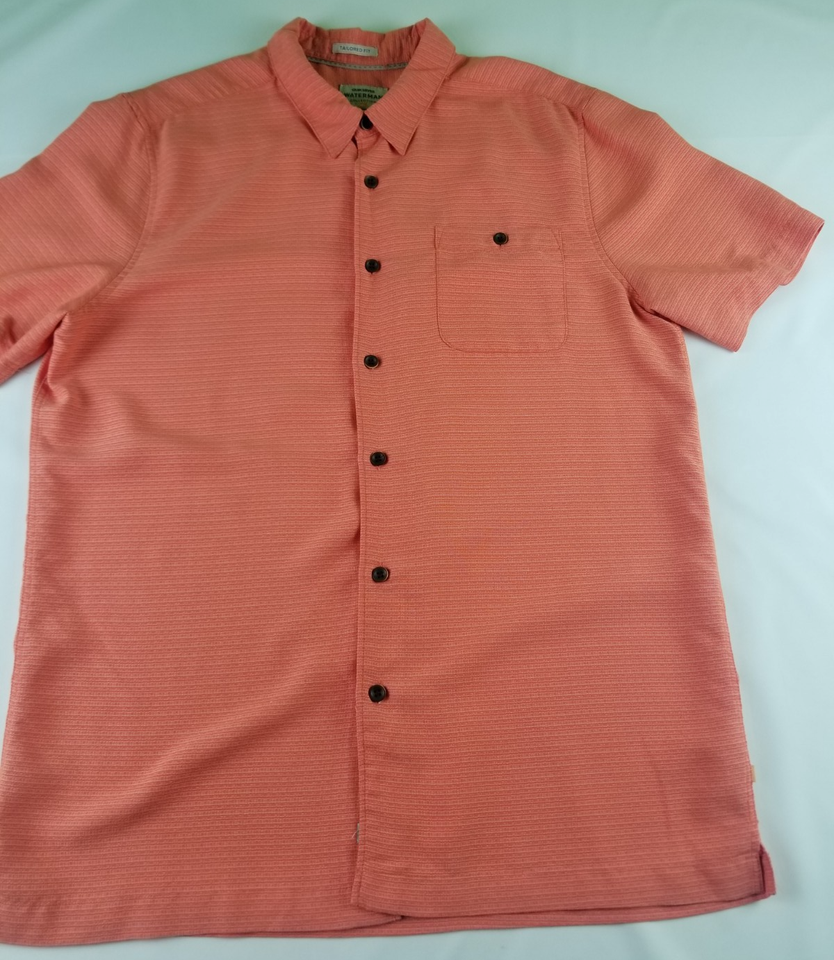 Quicksilver Shirt Adult Size L Waterman Collection Short Sleeve Men`s ...
