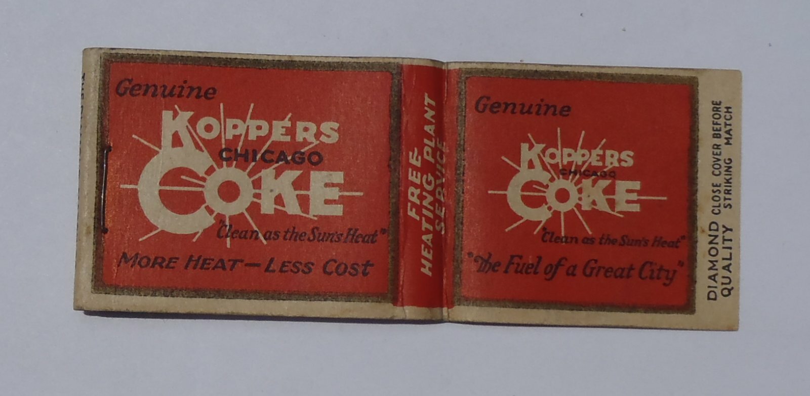 1930s Diamond Quality Koppers Chicago Coke More Heat Less Cost Chicago ...